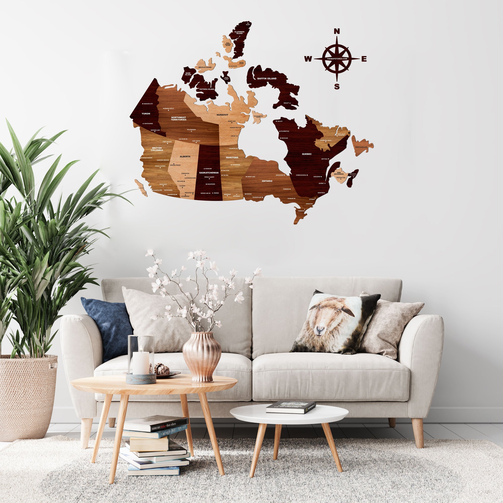Wooden Texture Canada Map | The Map Stores • The Map Store