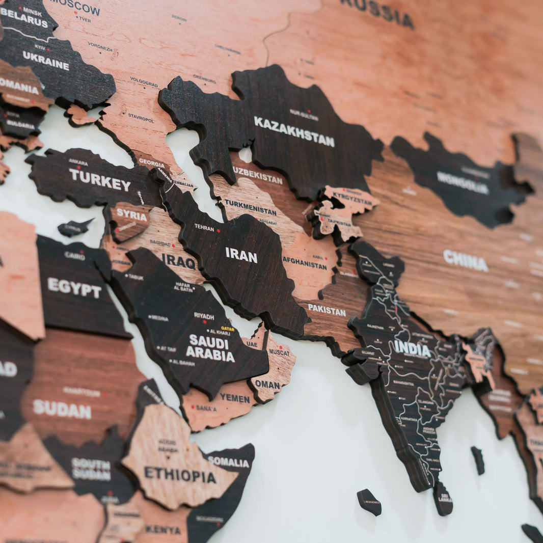 3D Wooden World Maps • The Map Store