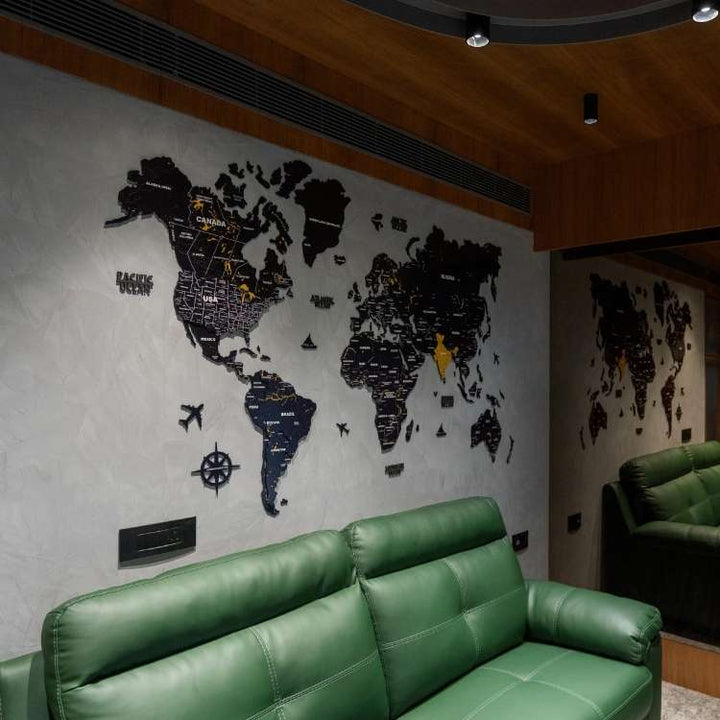 Buy 3D Wooden World Map Wall Art – Wooden World Maps for Home Decor ...