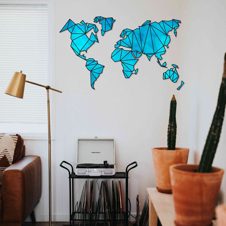 Designer World Map for Walls | Unique Travel Decor • The Map Store
